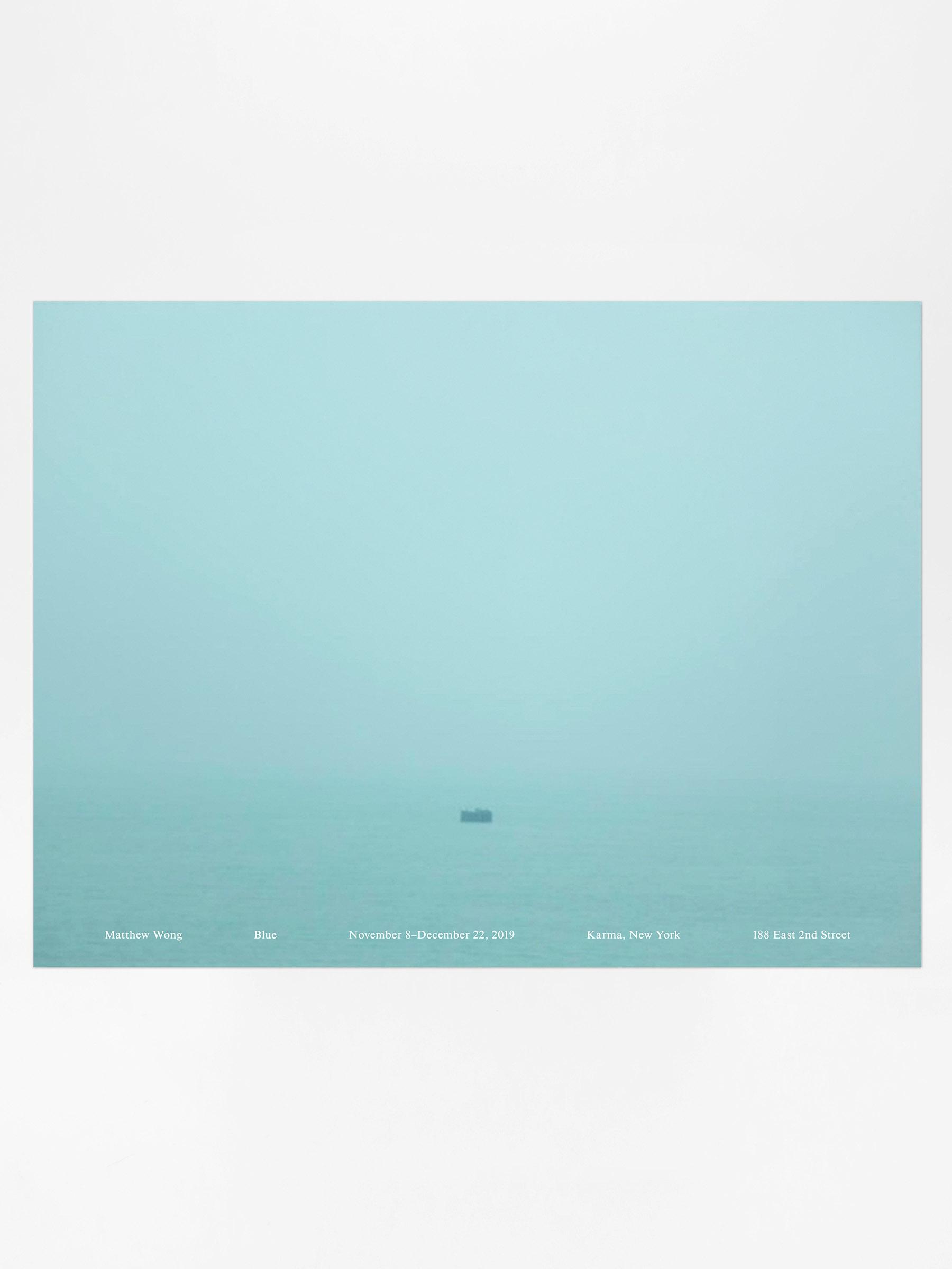 Matthew Wong, Blue poster | KARMA Bookstore