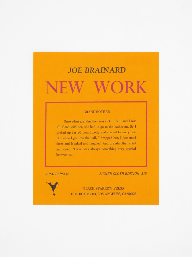 Joe Brainard, New Work | KARMA Bookstore