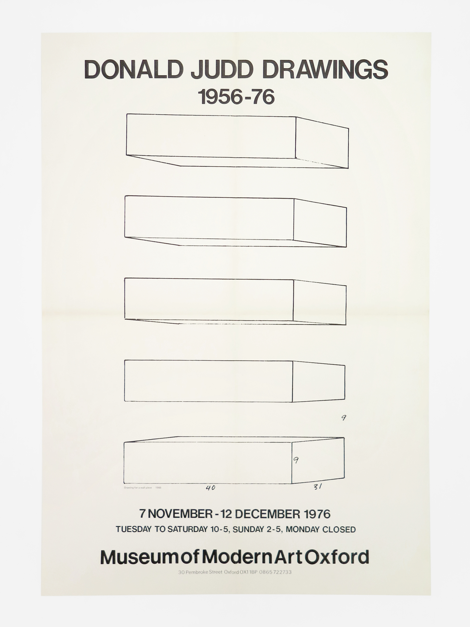 Donald Judd, Drawings 1956–76 Poster | KARMA Bookstore