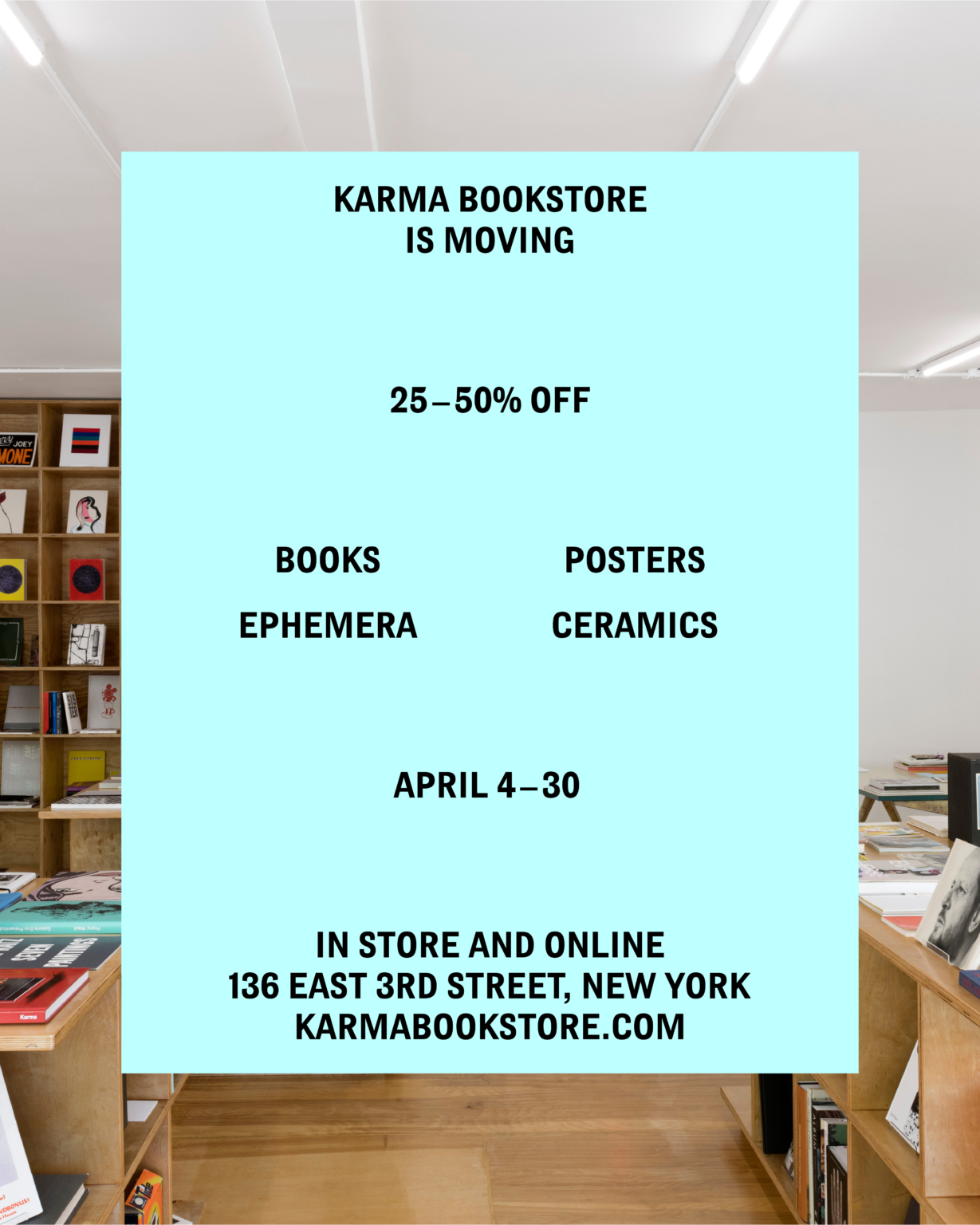 Moving Sale | KARMA Bookstore